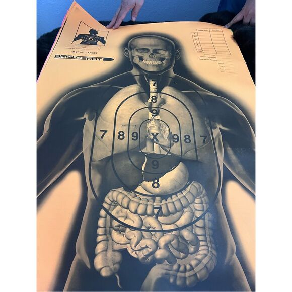 No Brand | Games | 25 Paper Targets Gun Range Pistol Rifle Skeleton ...